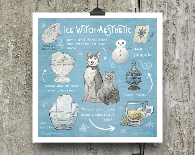 Ice Witch Aesthetic Print Witchy Wall Art - Etsy