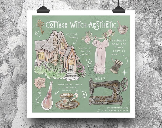 Cottage Witch Aesthetic Print Wall Art - Etsy