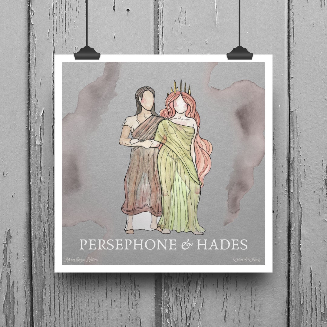 Hades and Persephone Icon Goddess & Deity Watercolor | Etsy