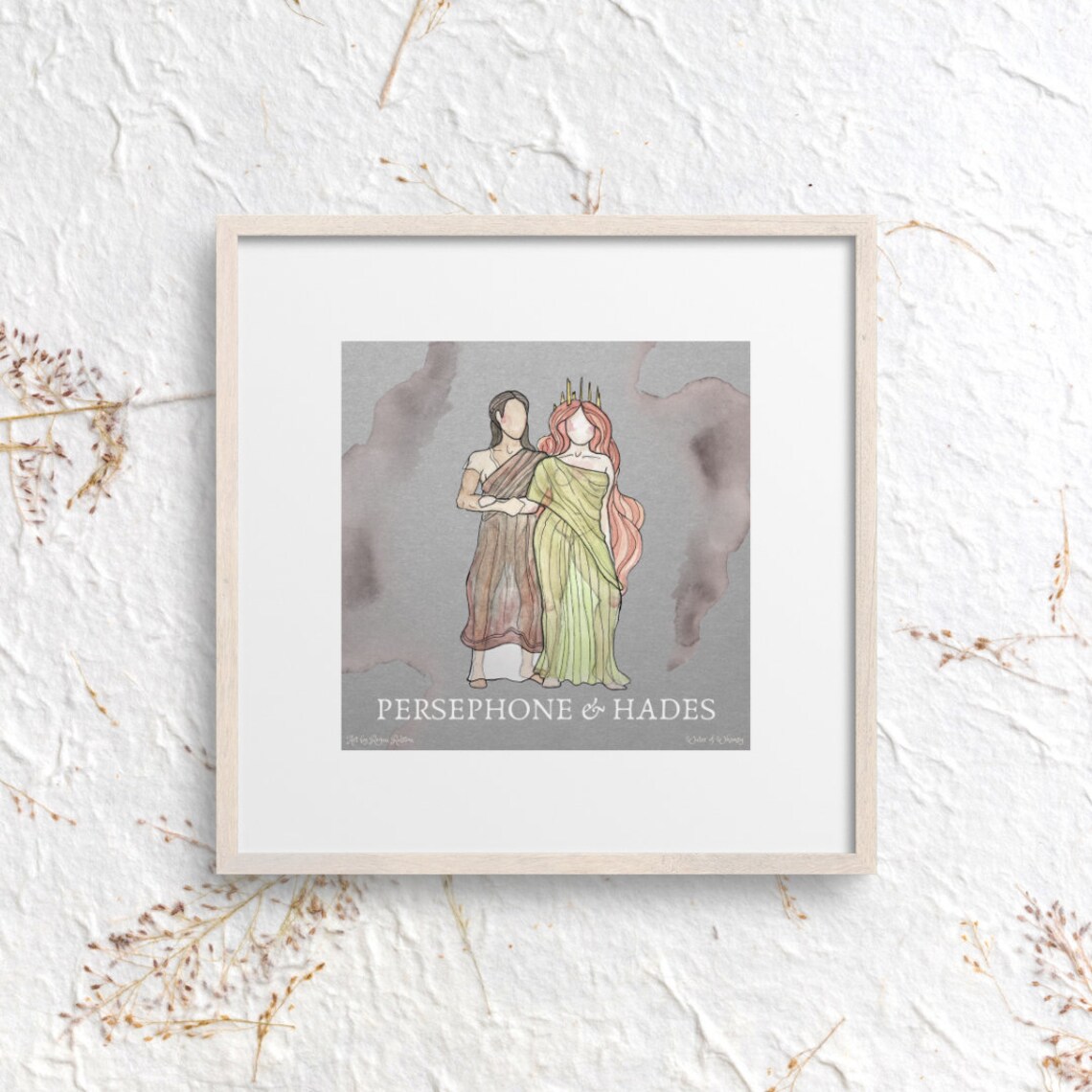 Hades and Persephone Icon Goddess & Deity Watercolor | Etsy