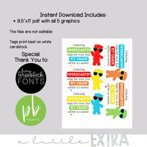 End of Year Sweet Sour Gift Tag Instant Download Printable - Etsy