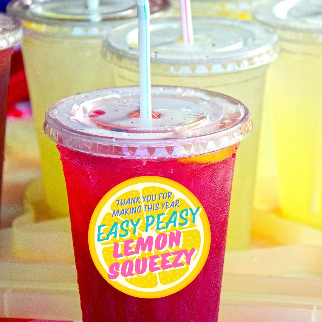 Lemonade Appreciation Gift Tag Sticker Instant Download Printable - Etsy
