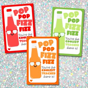 Soda Pop Teacher Appreciation Gift Tag Instant Download Printable - Etsy