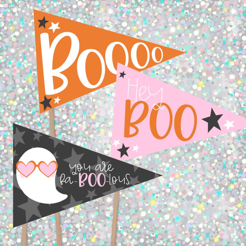 Boo Gift Tag Pennant Flag Instant Download Printable - Etsy