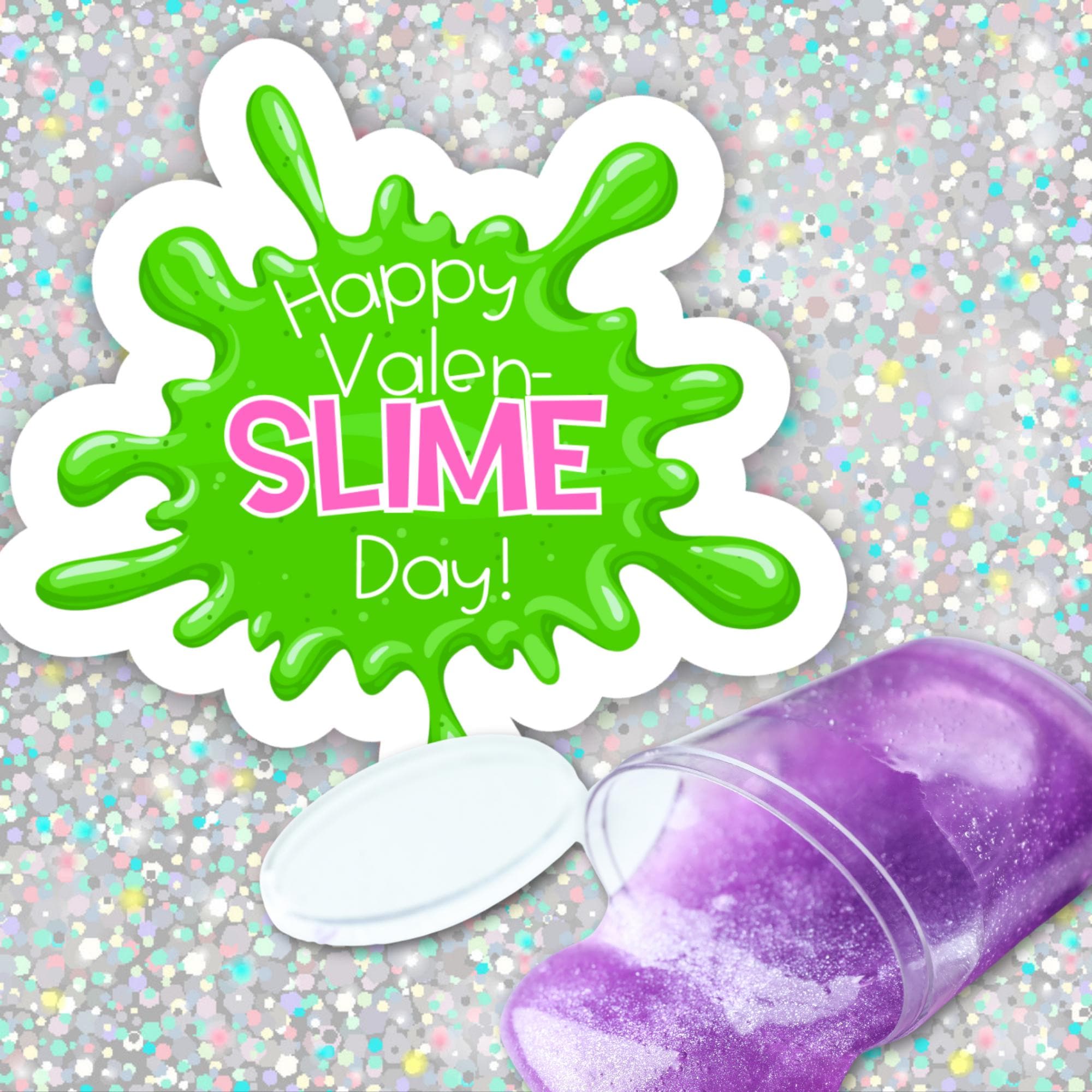 Happy Valen-slime Day Slime Valentine Card Instant Download Printable ...