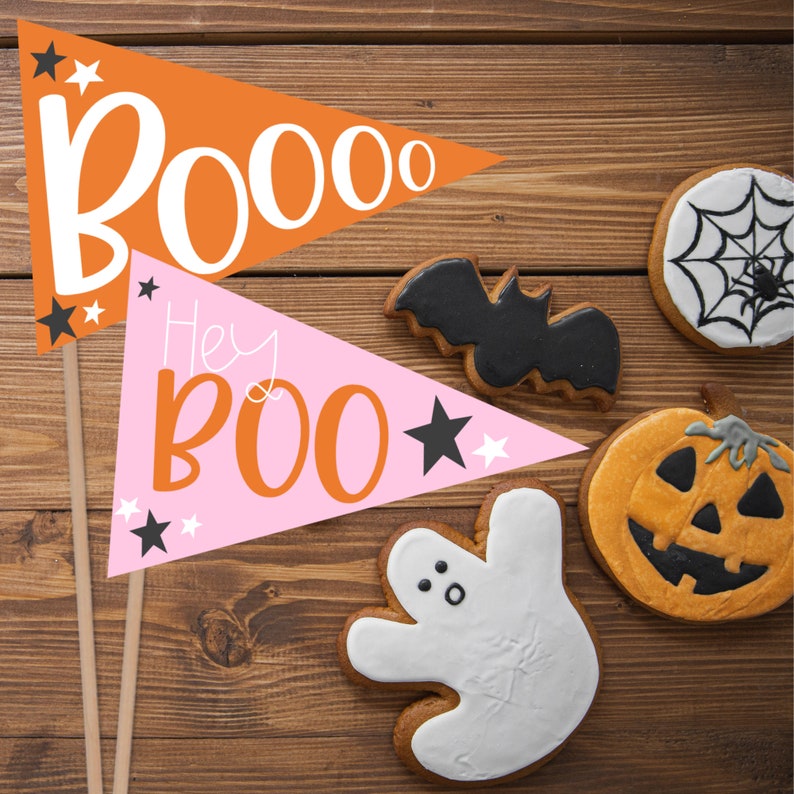 Boo Gift Tag Pennant Flag Instant Download Printable - Etsy