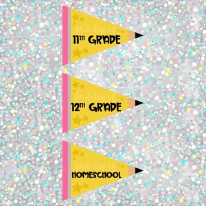 First Day of School Pencil Pennant Flag Instant Download Printable - Etsy