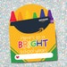 Bright School Year Crayon Gift Tag Gift Card Instant Download Printable ...