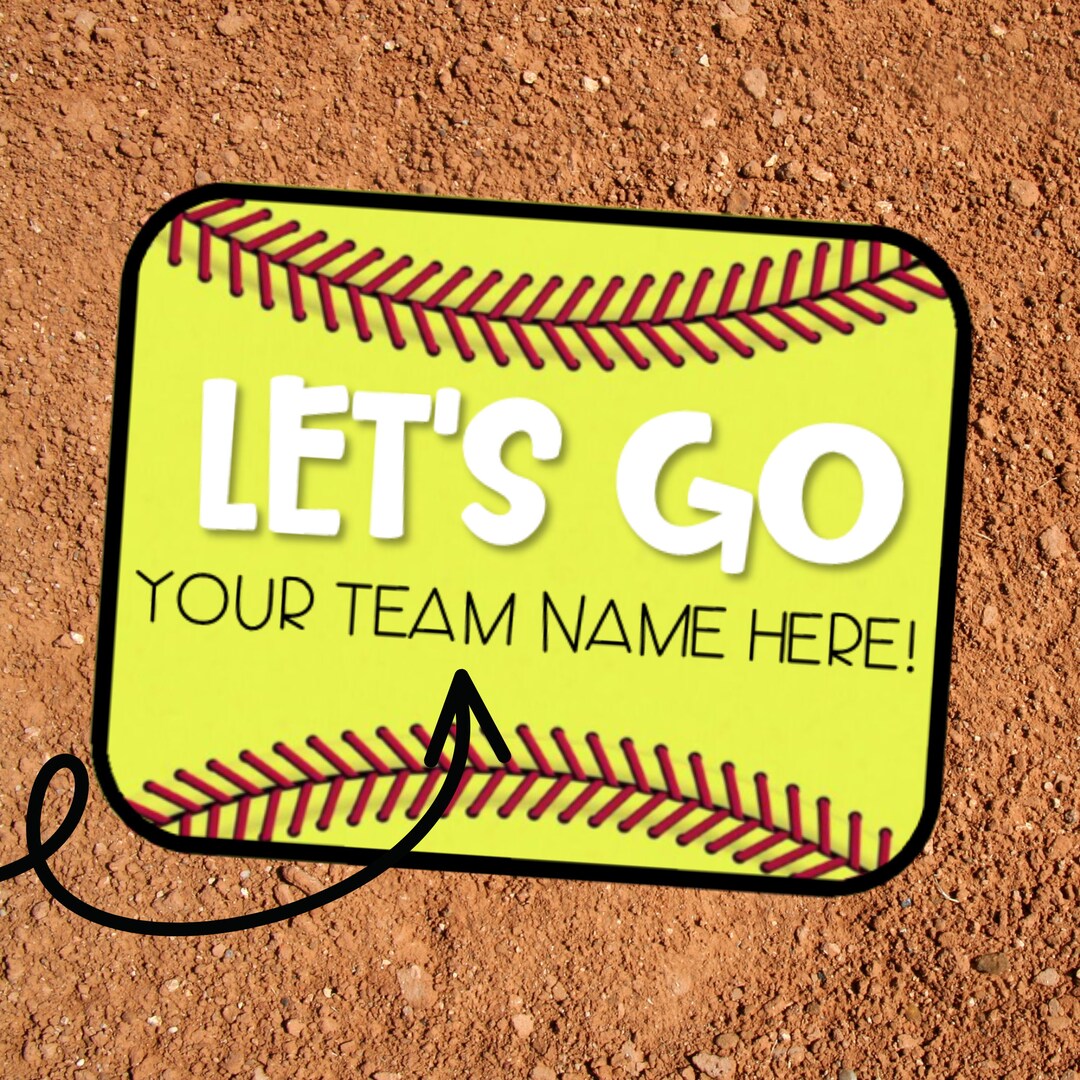 Custom Softball Good Luck Snack Gift Tag Printable - Etsy