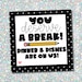 Dinner and Dishes Appreciation Gift Tag Instant Download Printable - Etsy