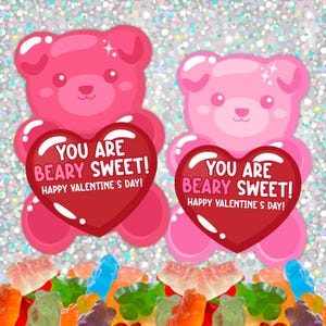Beary Sweet Gummy Bear Gift Tag Instant Download Printable - Etsy