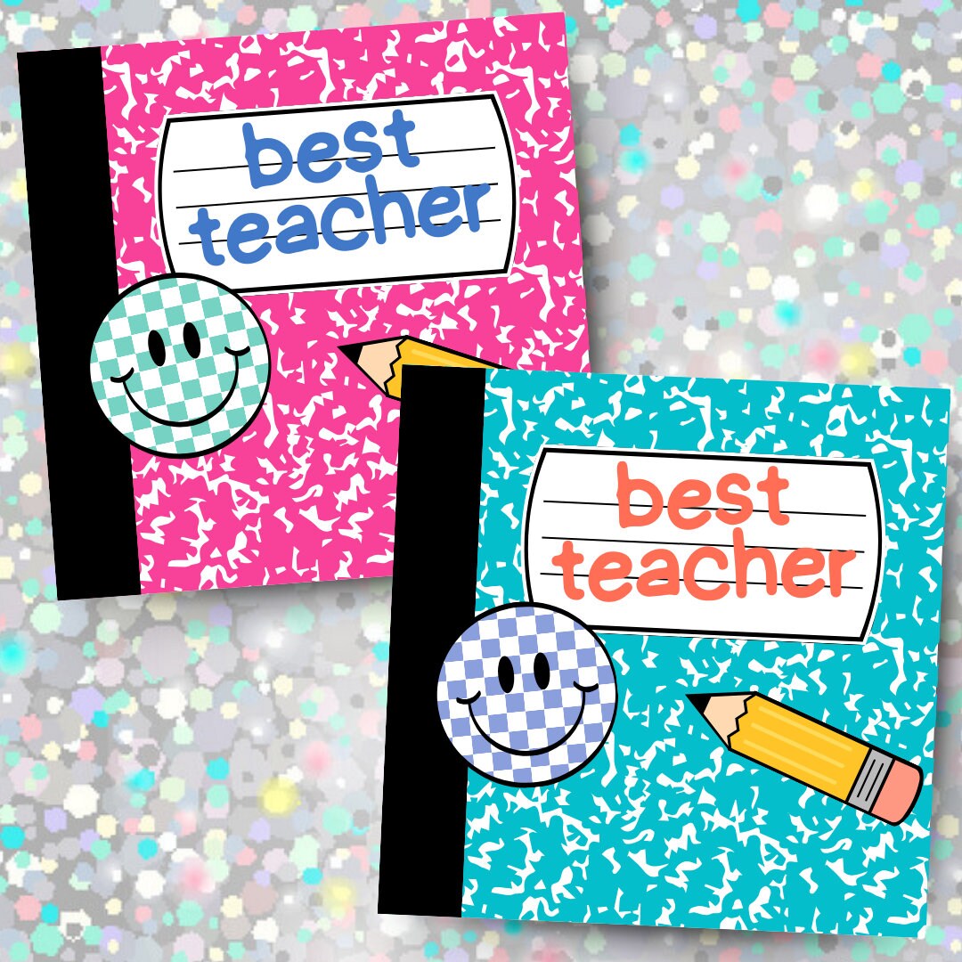 Composition Notebook Gift Card Teacher Appreciation Gift Tag - Etsy