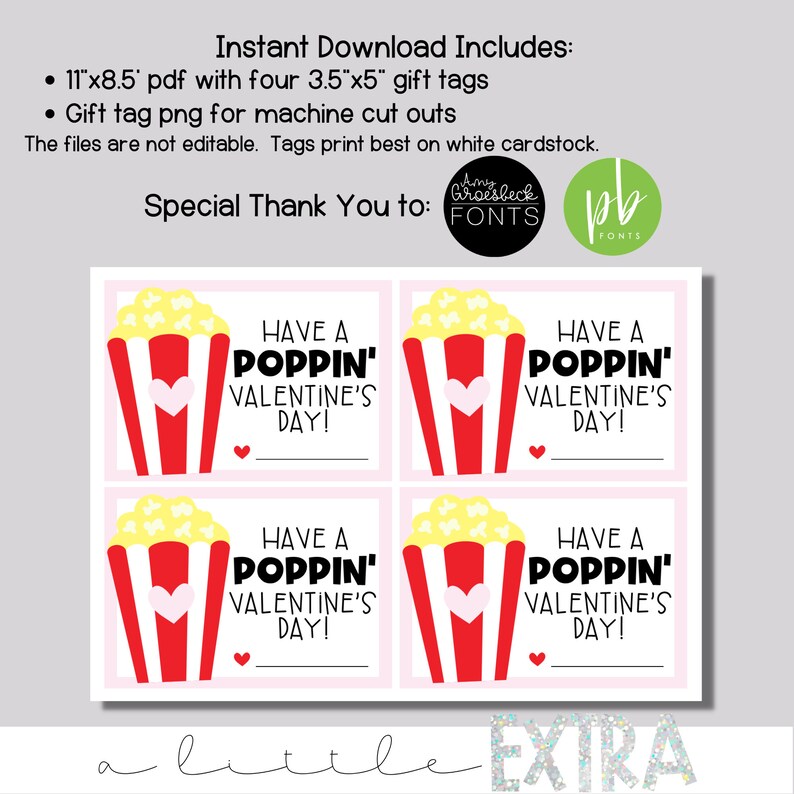 Have a Poppin Valentine's Day - Etsy