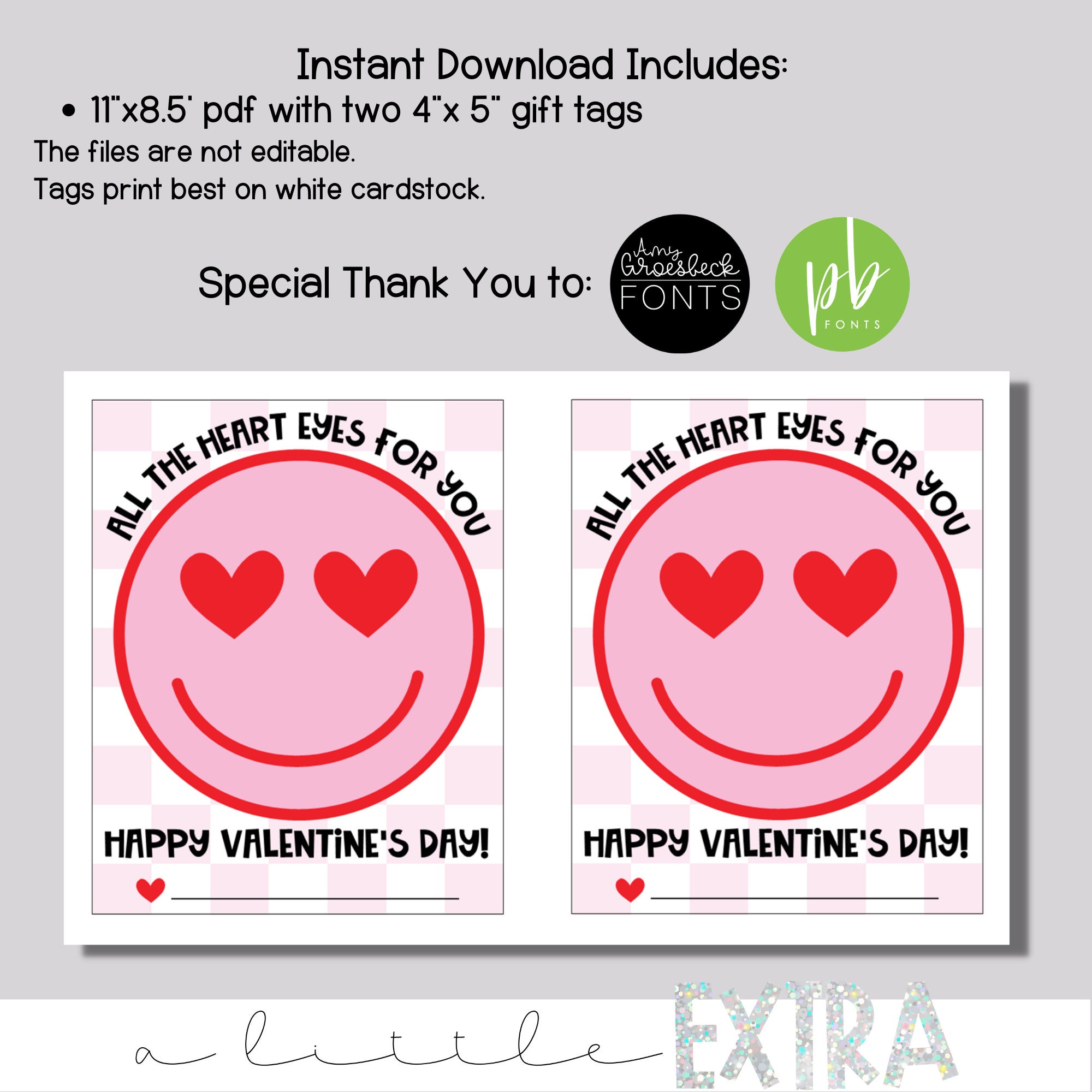 All the Heart Eyes for You Valentine Gift Tag - Etsy