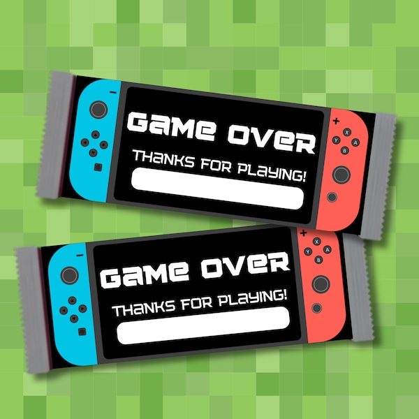 Nintendo Switch Candy Bar Wrapper - Etsy