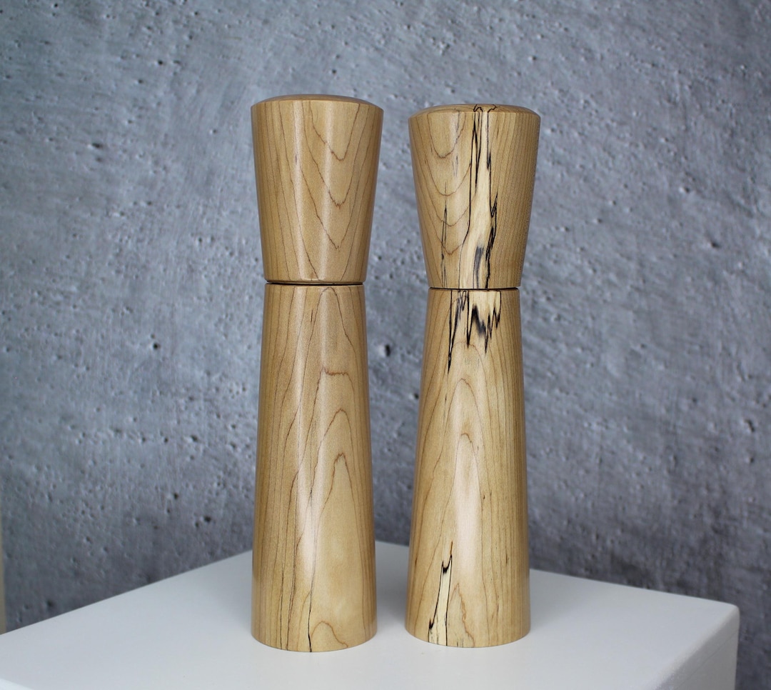 Handcrafted Artisanal Pepper Mill Set in Spalted Maple - Quebec Spice ...