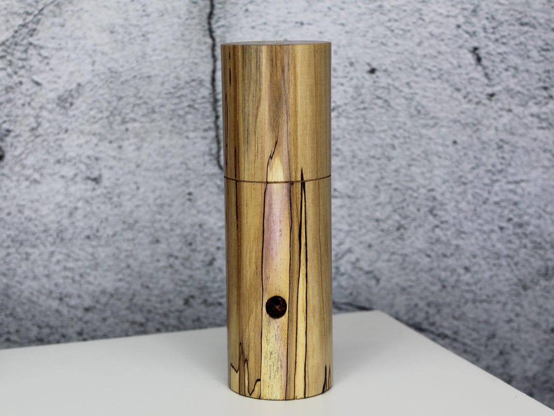 Pepper and Salt Shakers in Maple Wood - Designer 7-inch Spice Mill ...