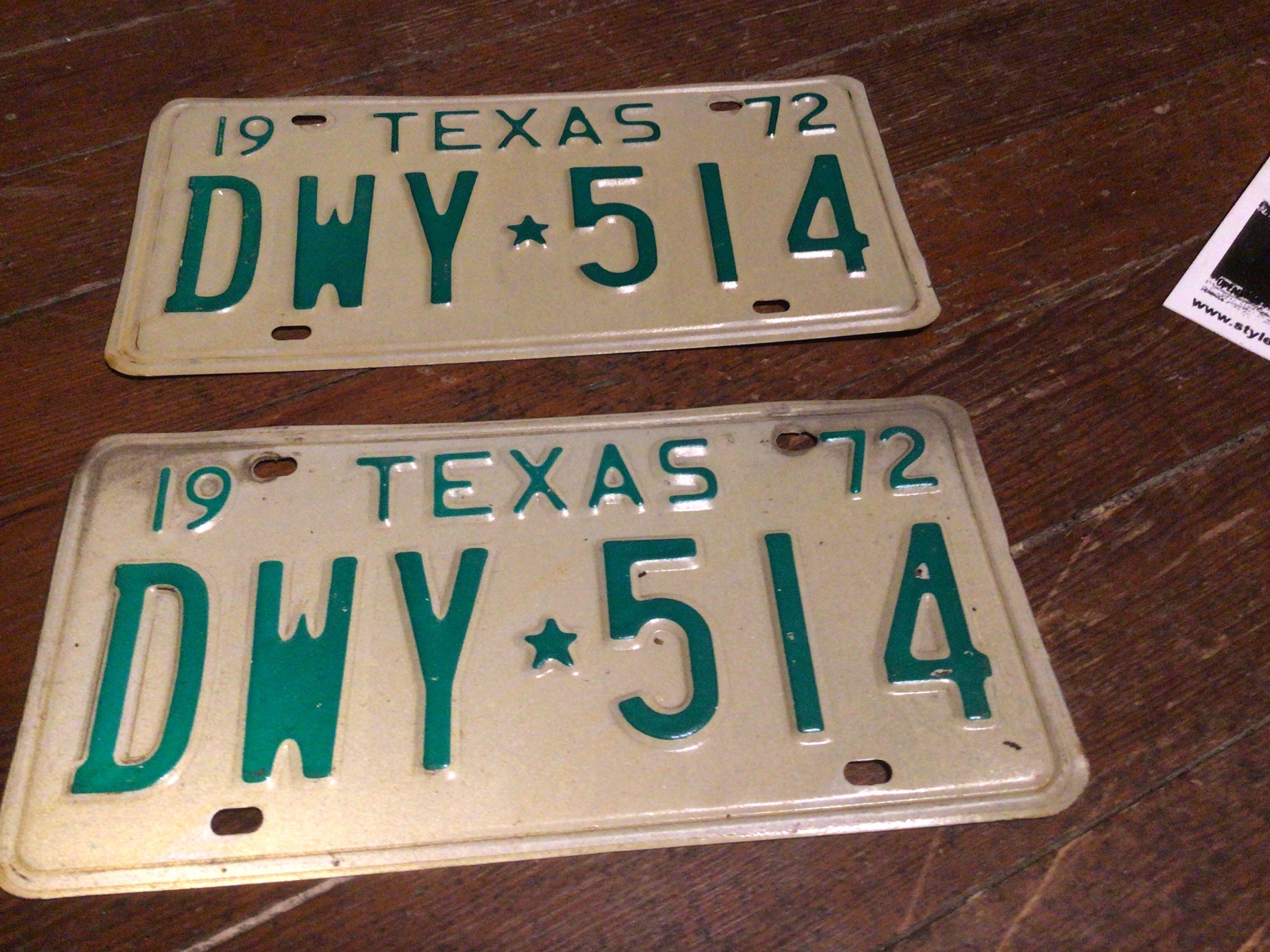 1972 Texas License Plates for sale | Only 2 left at -65%