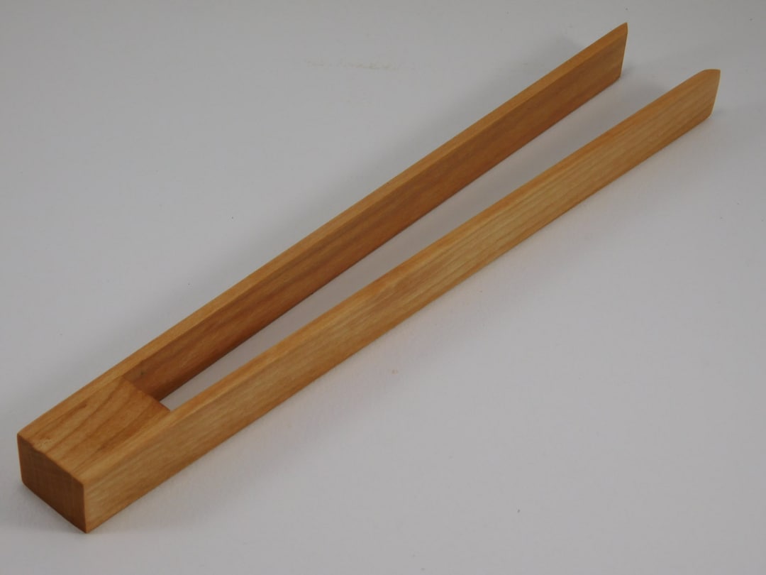 Gift Wrapped Handmade Wooden Toaster Tongs, Maple Wood, Wooden Tongs ...