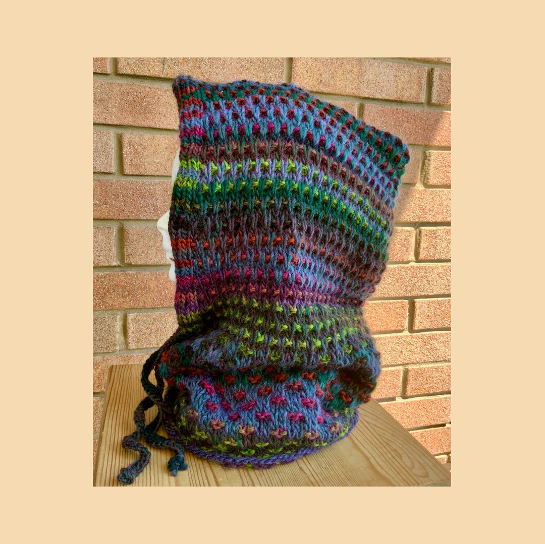 Slip Stitch Hooded Cowl - KNITTING PATTERN ONLY - No Finished Product ...