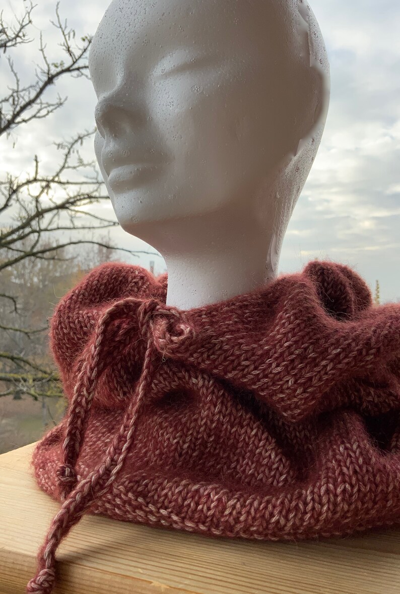 Cowl With Hood and Drawstring - KNITTING PATTERN ONLY - No Finished ...