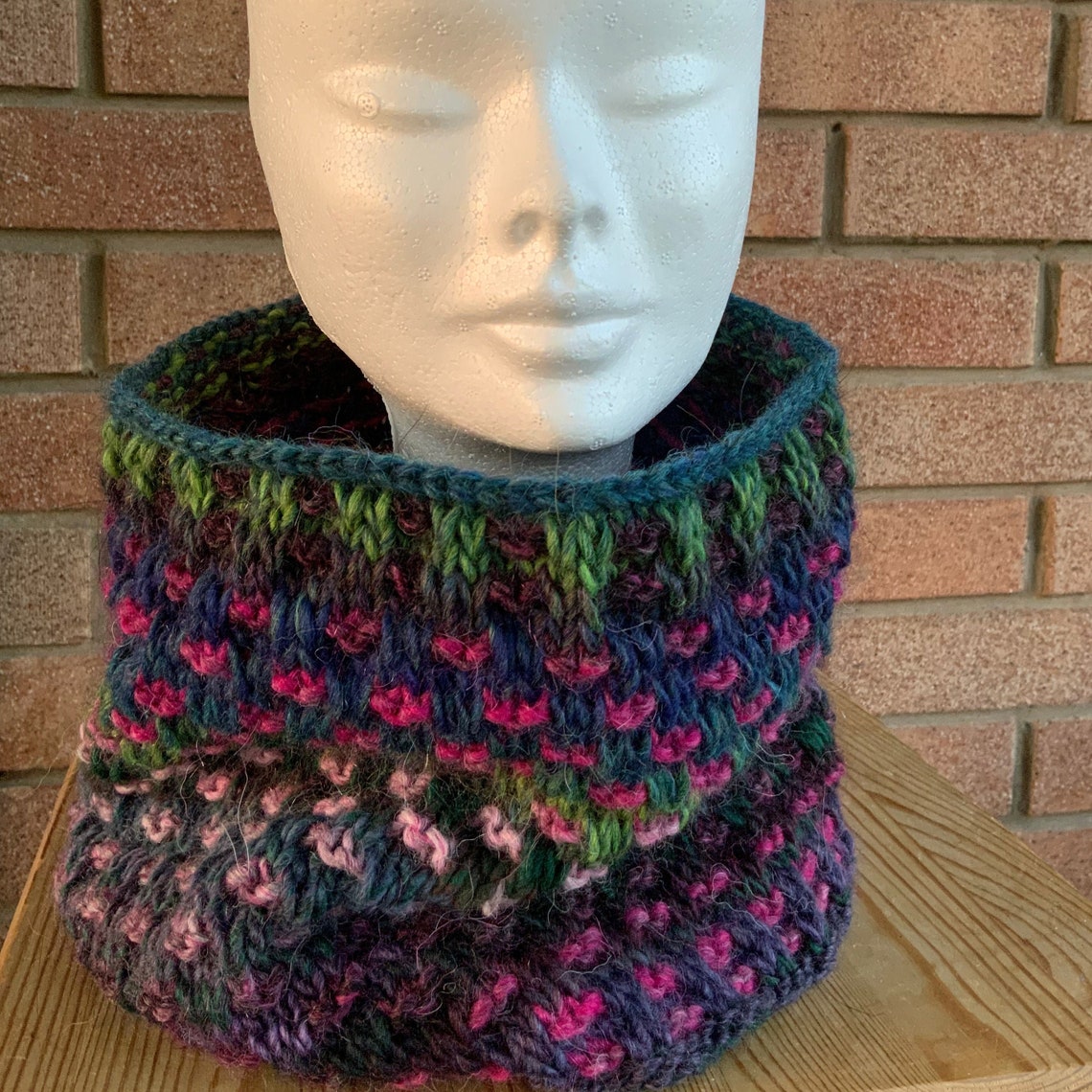 Slip Stitch Cowl - KNITTING PATTERN ONLY - No Finished Product - Adult ...