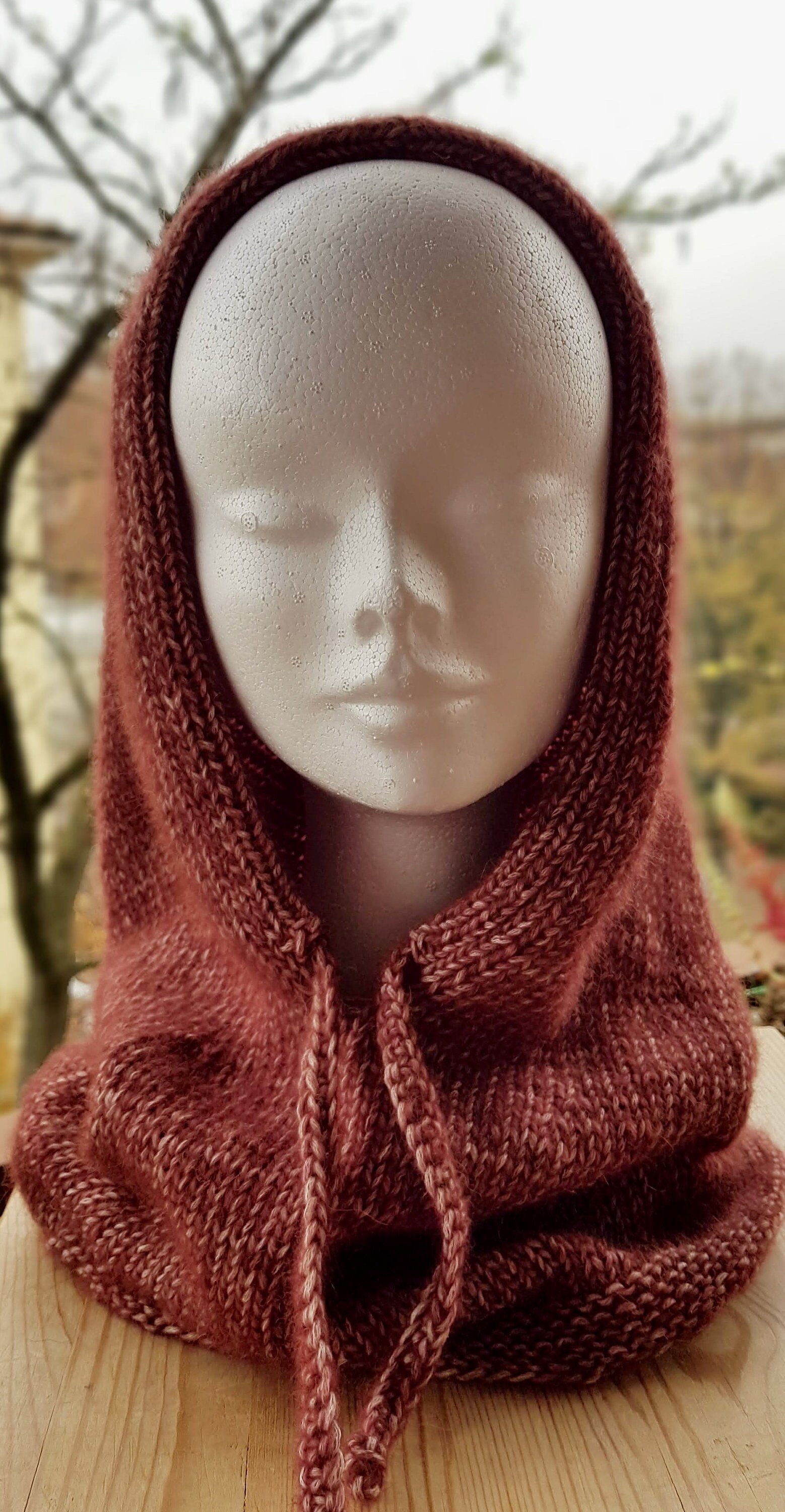 Cowl With Hood and Drawstring - KNITTING PATTERN ONLY - No Finished ...