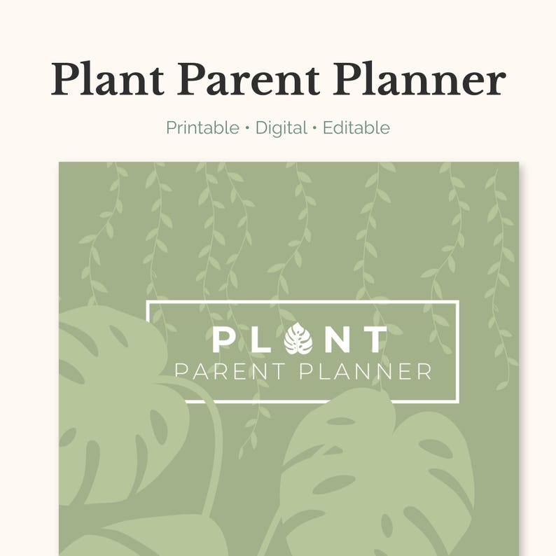 Plant Care Planner | Editable Plant Parent System | Watering Log ...