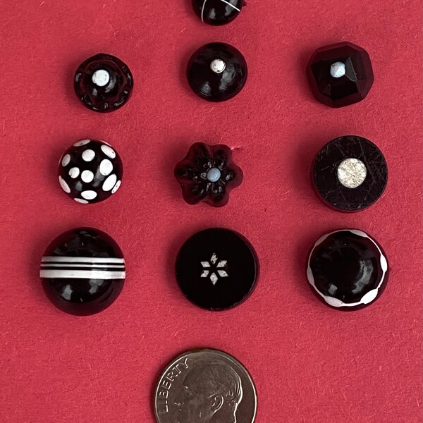 Antique Glass Buttons - Etsy