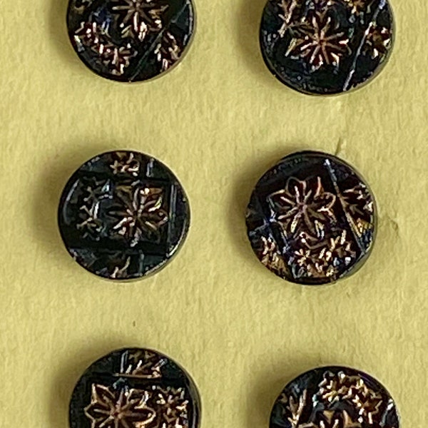 Antique Glass Buttons - Etsy