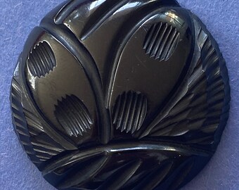 Large Bakelite Coat Button 40mm Beige Marbled Mottled Vintage Buttons ...