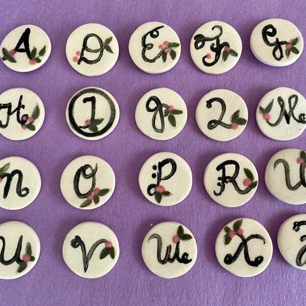 Alphabet Buttons - Etsy
