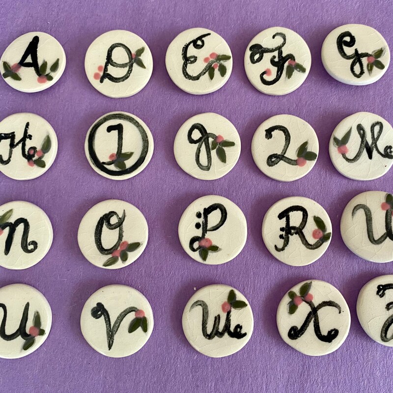 Alphabet Buttons - Etsy