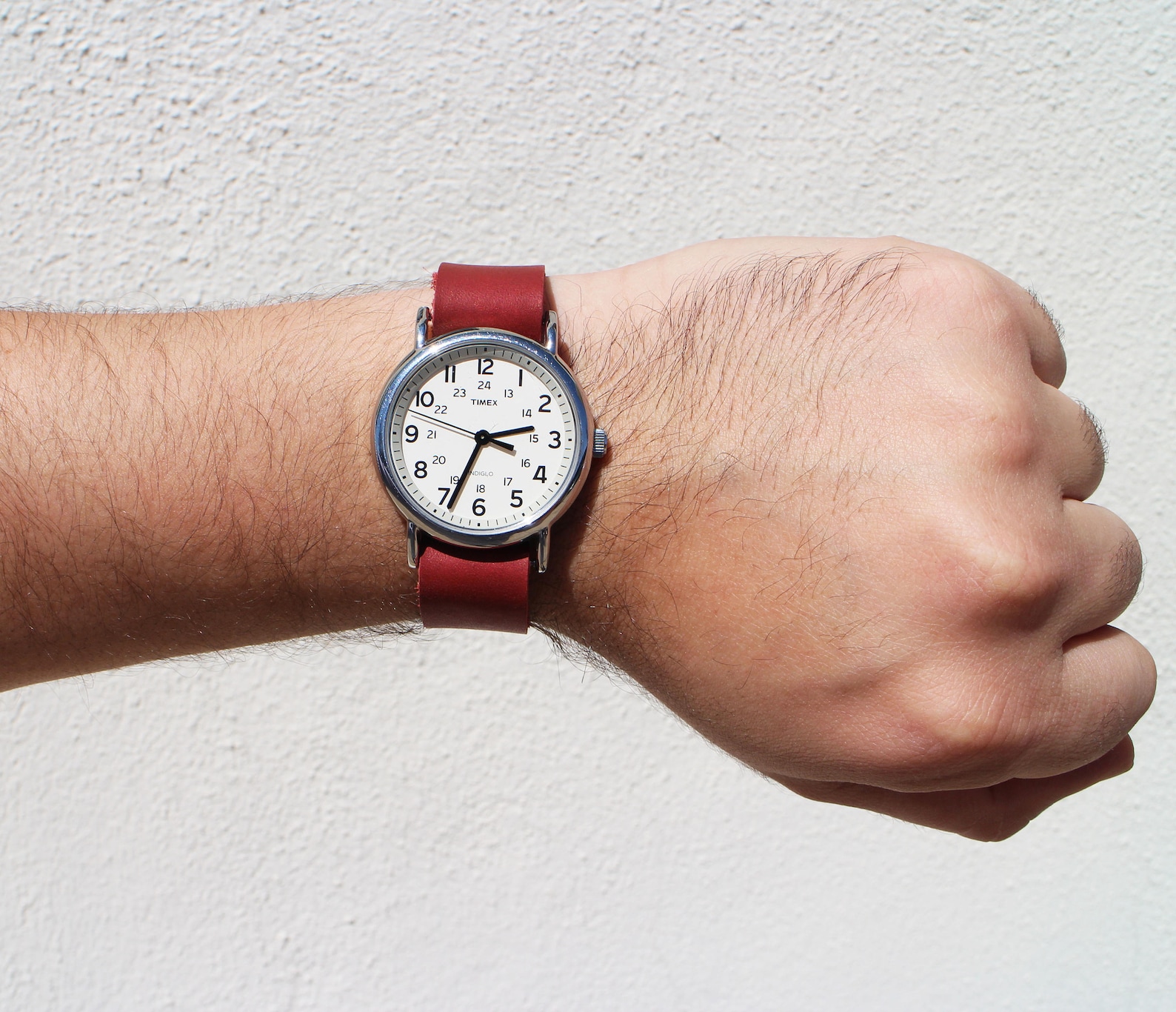 Red Leather Timex Weekender Watch Strap - Etsy