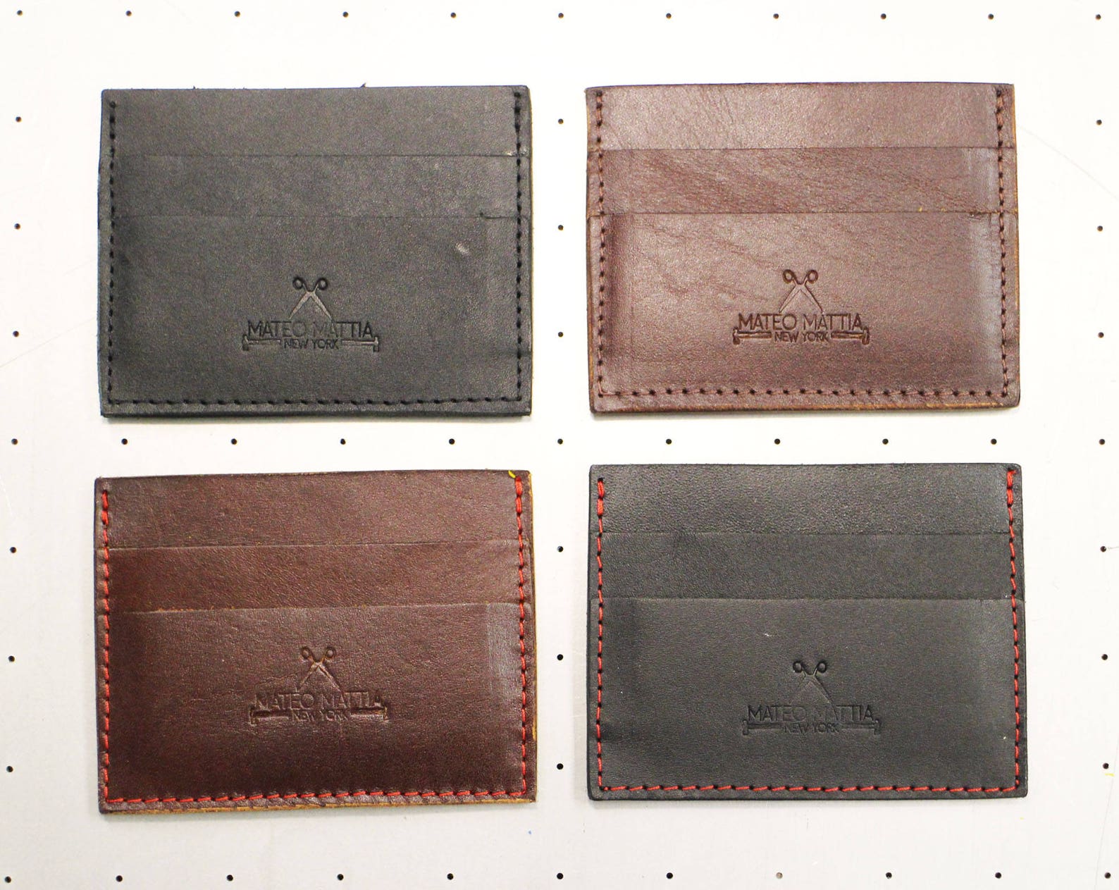 Leather Card Wallet - Etsy