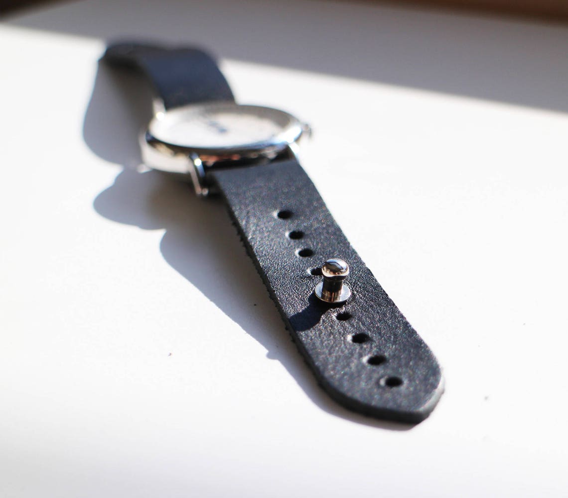 Black Leather Timex Weekender Watch Strap - Etsy