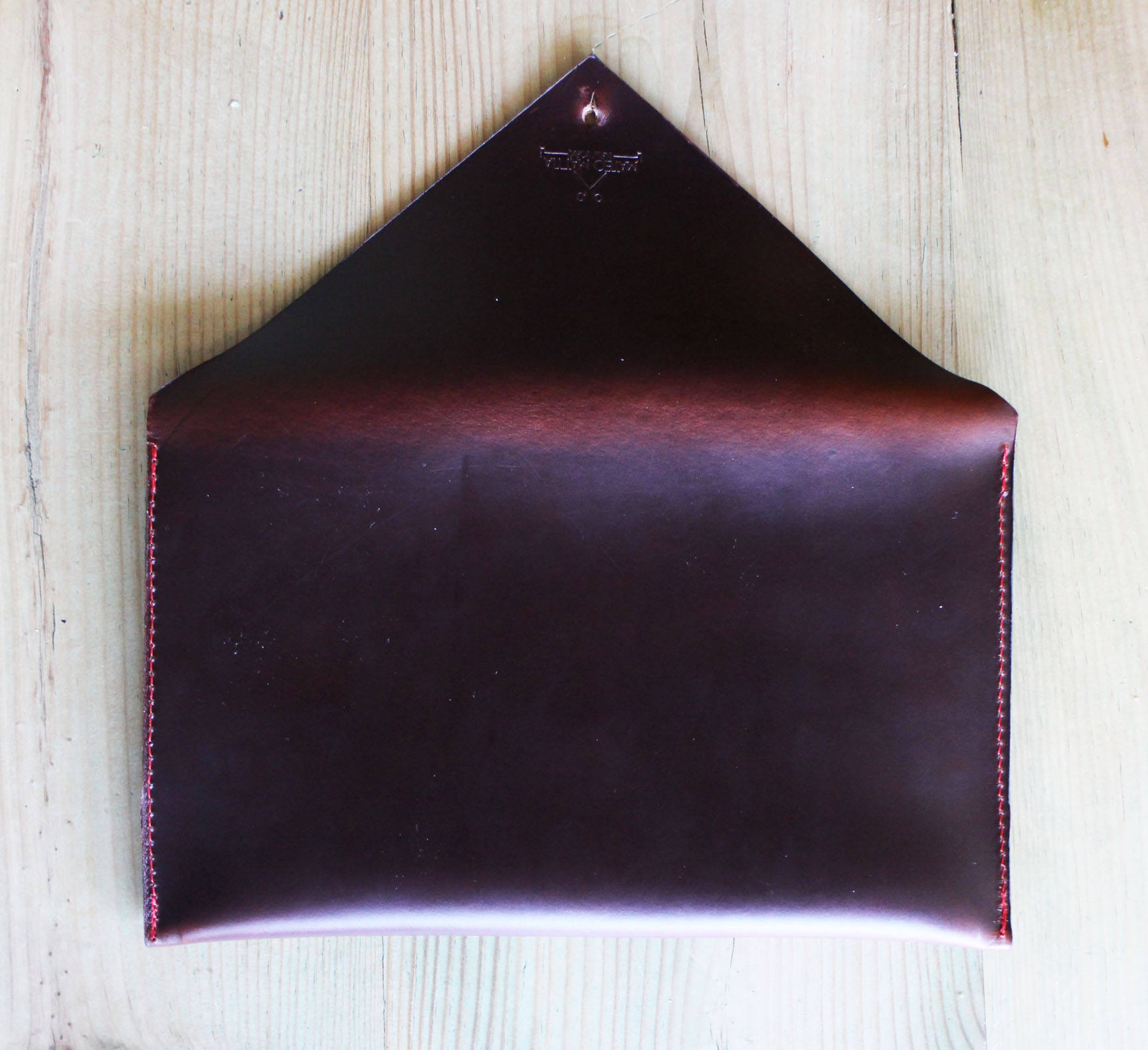 Brown Leather Envelope Clutch Bag - Etsy