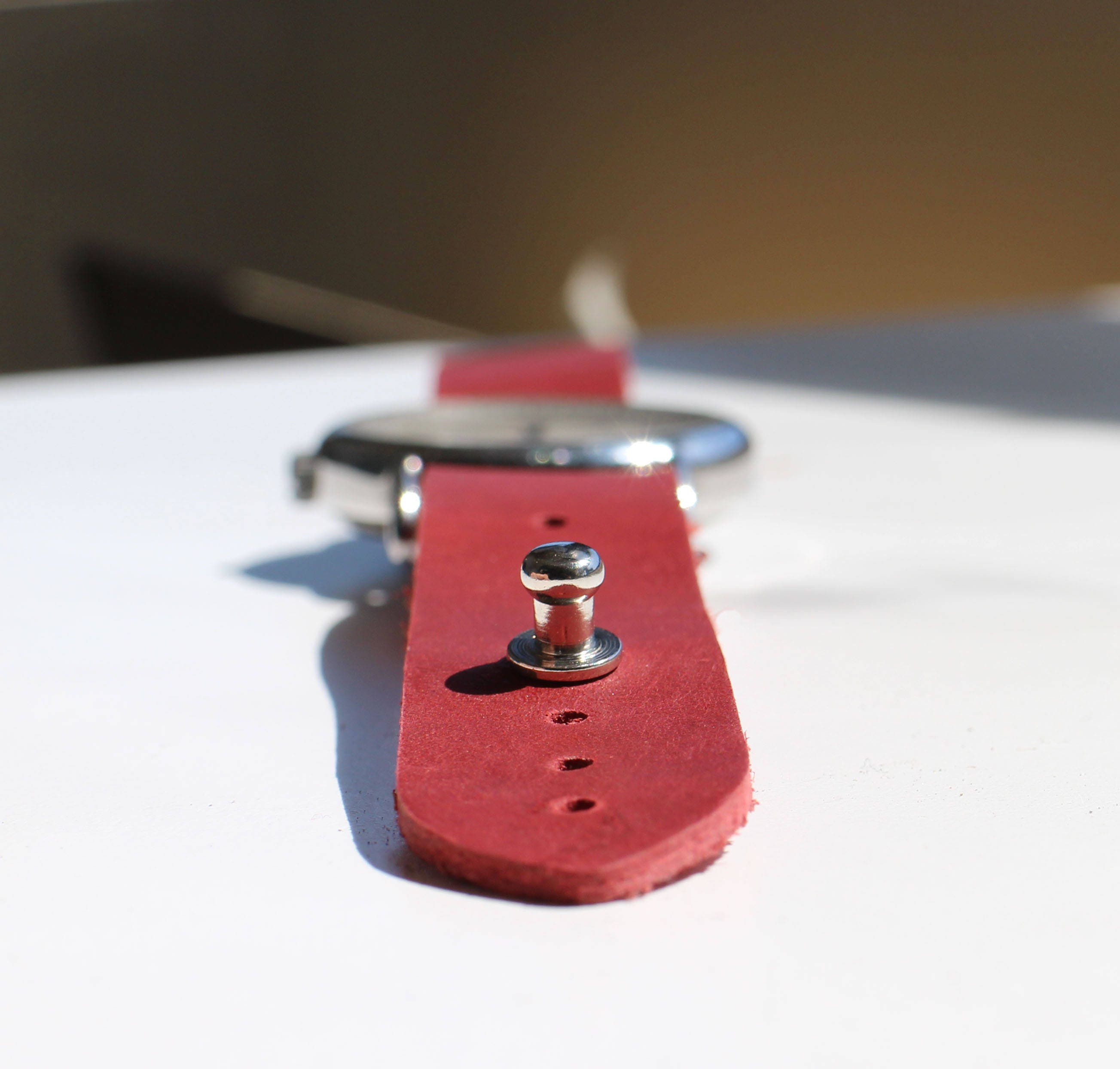 Red Leather Timex Weekender Watch Strap - Etsy