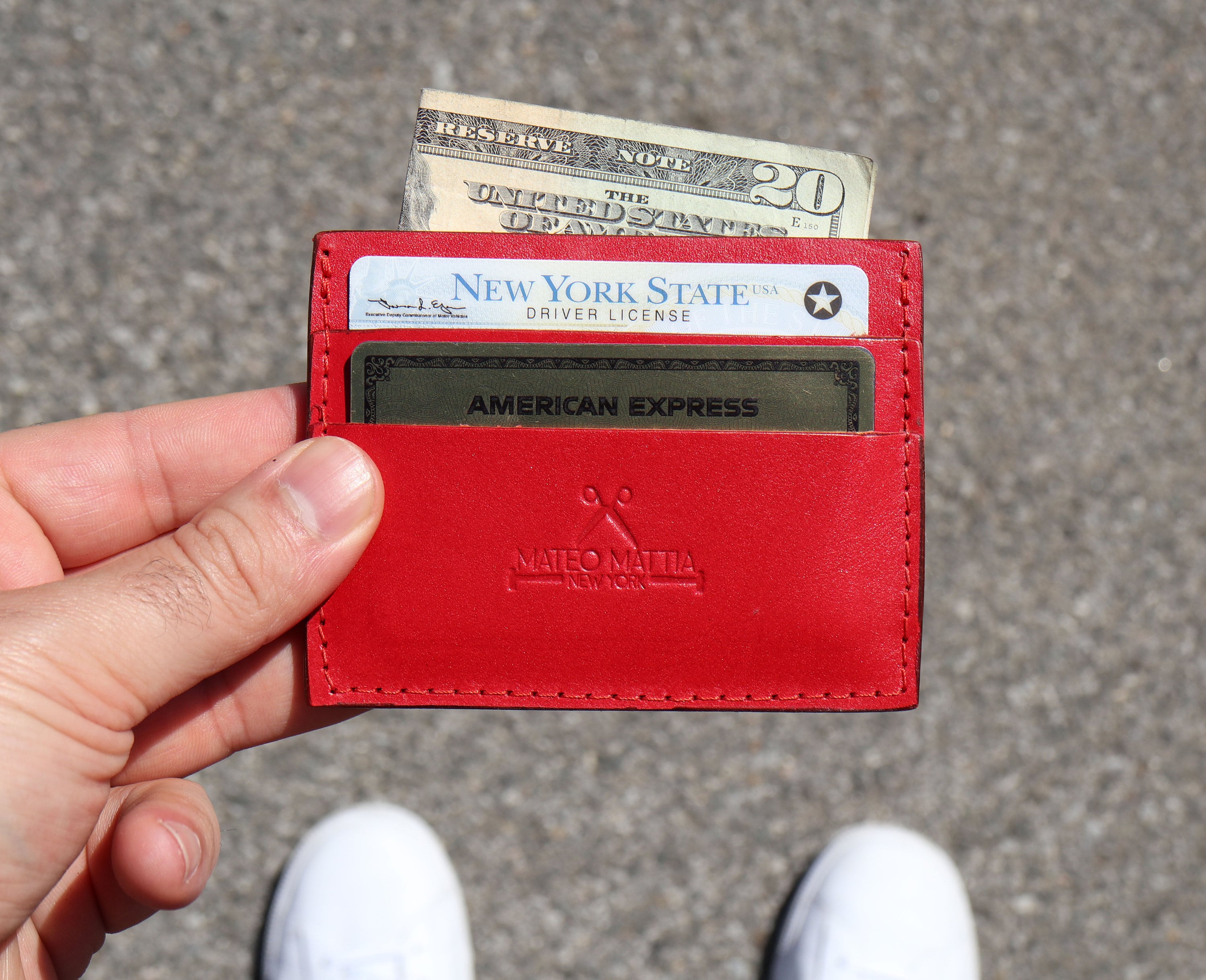Card Wallet - Red - Etsy