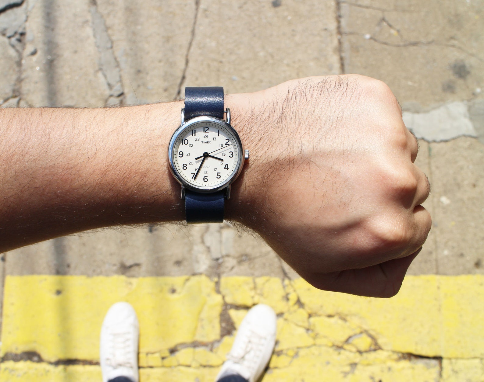 Blue Leather Timex Weekender Watch Strap - Etsy