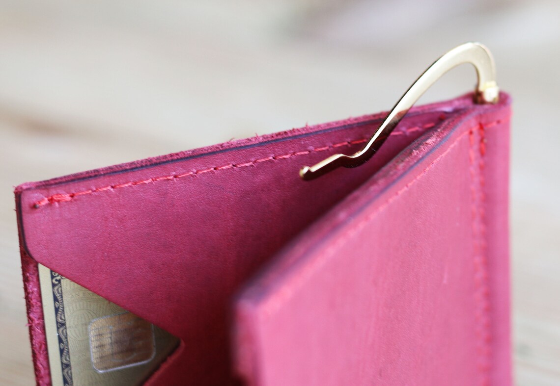 Red Money Clip Wallet | Etsy