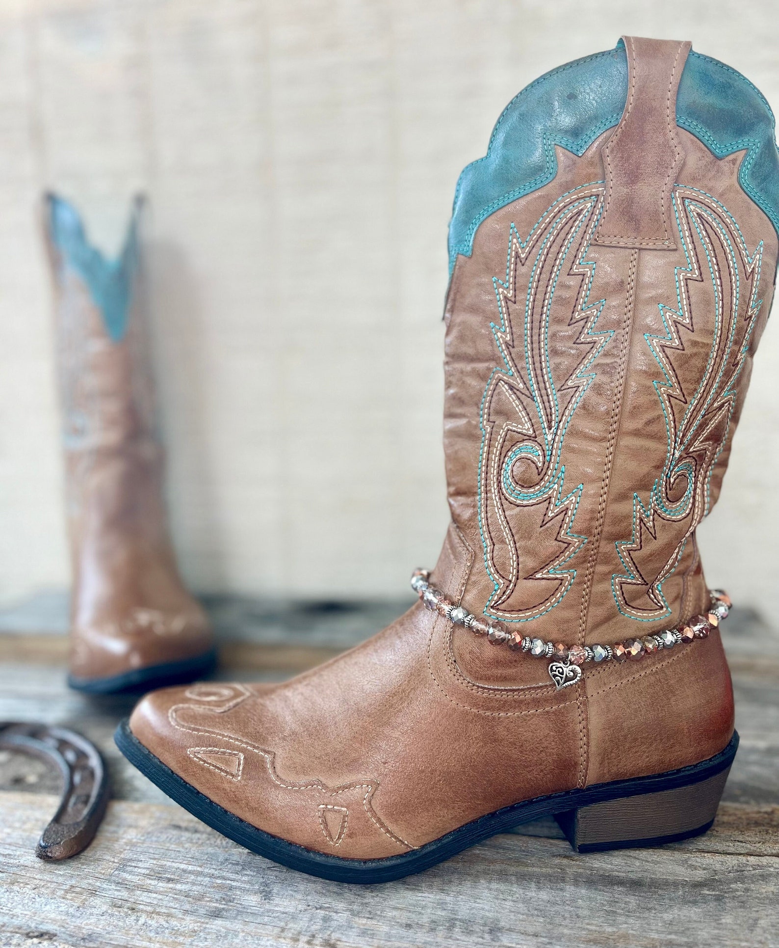Rose Gold Boot Bracelet for Cowboy Boots Western Cowgirl Bling Jewelry ...