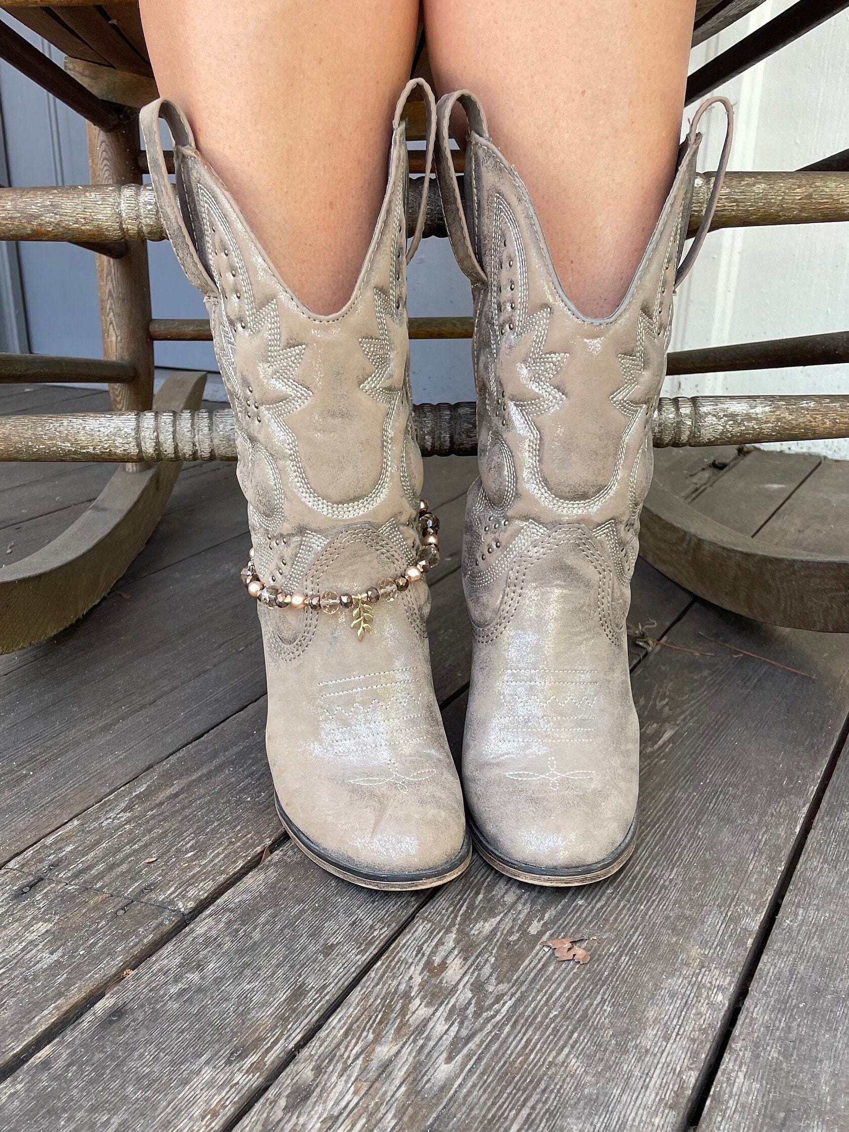 Handmade Cowgirl Boot Bracelet | Boot Chain for Cowboy Boots | Western ...