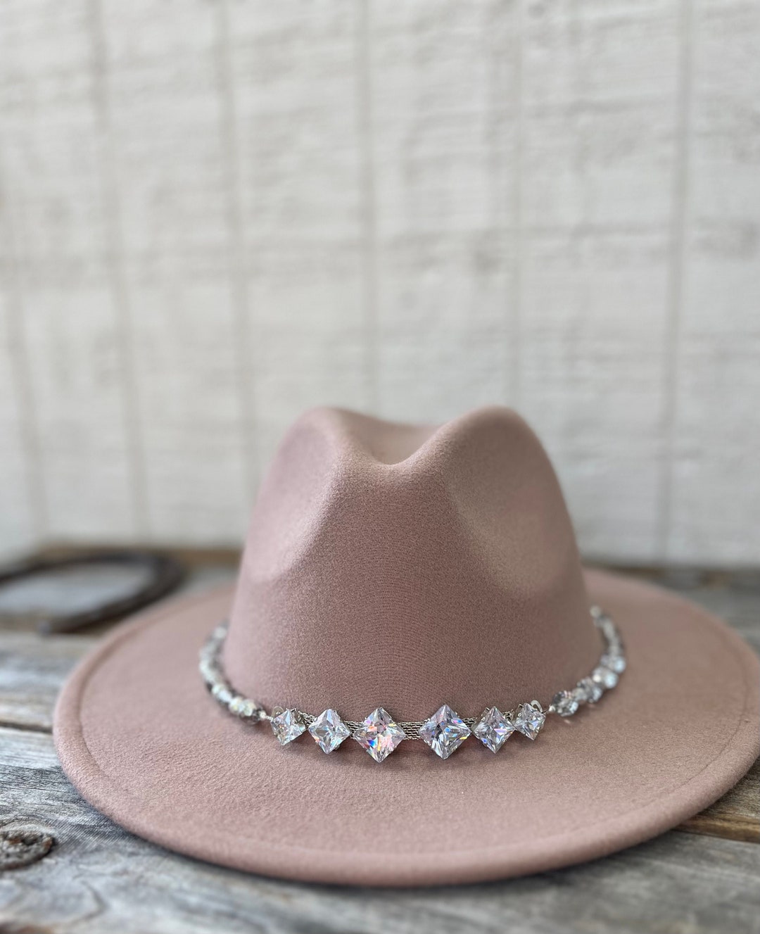 Western Hat Band | Handmade Rhinestone and Silver Crystal Adjustable ...