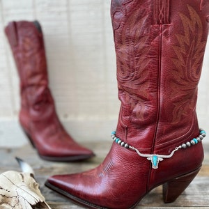 Western Jewelry for Cowboy Boots | Turquoise Longhorn Boot Chain ...