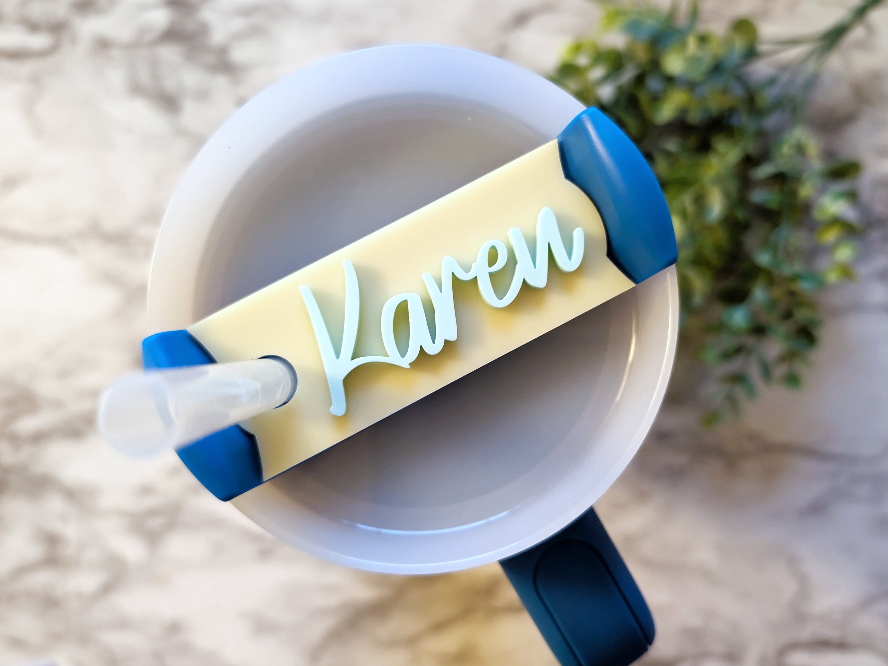 Custom Stanley Name Plate, Personalized Stanley Topper, Tumbler Name ...