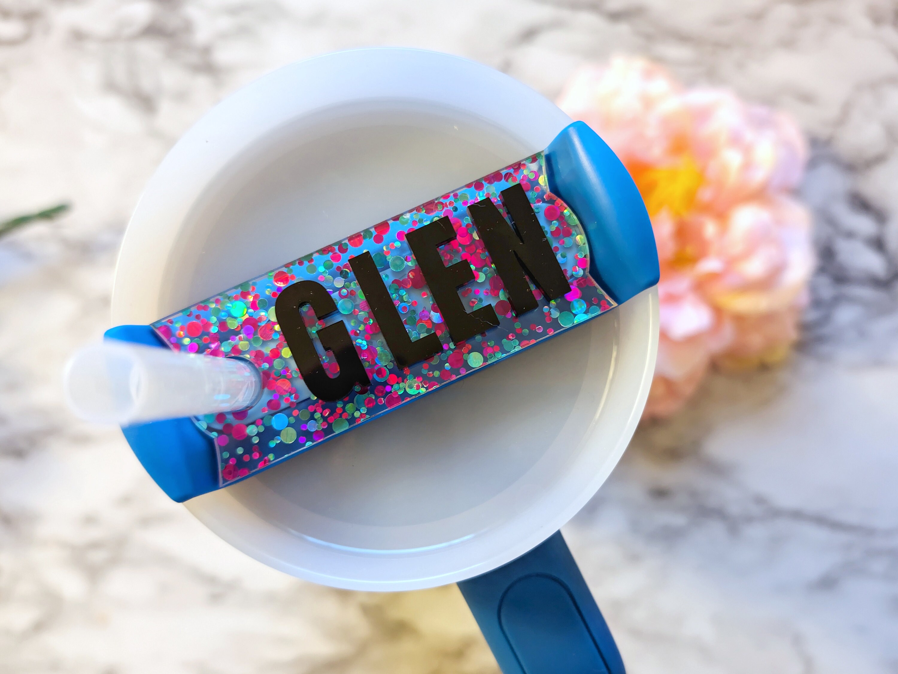 Custom Stanley Name Plate, Personalized Stanley Topper, Tumbler Name ...