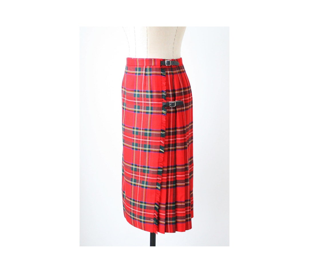 Kerry Hope London Wool Tartan Kilted Classic Skirt Size S - Etsy