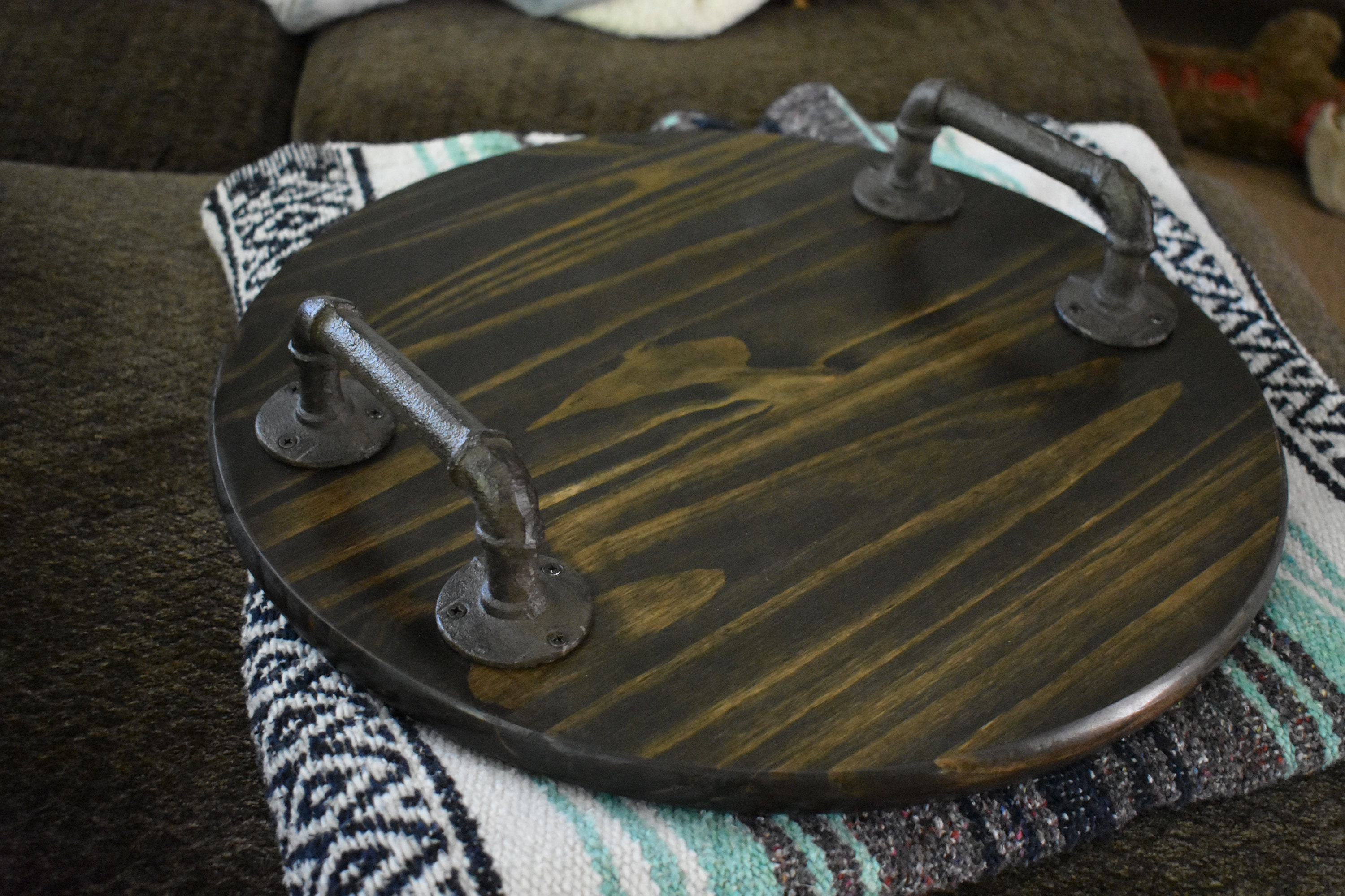 Rustic Wooden Tray Coffee Table Tray Rustic Serving Tray | Etsy