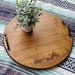 Round Coffee Table Tray, Rustic Serving Tray, Wood Serving Tray ...